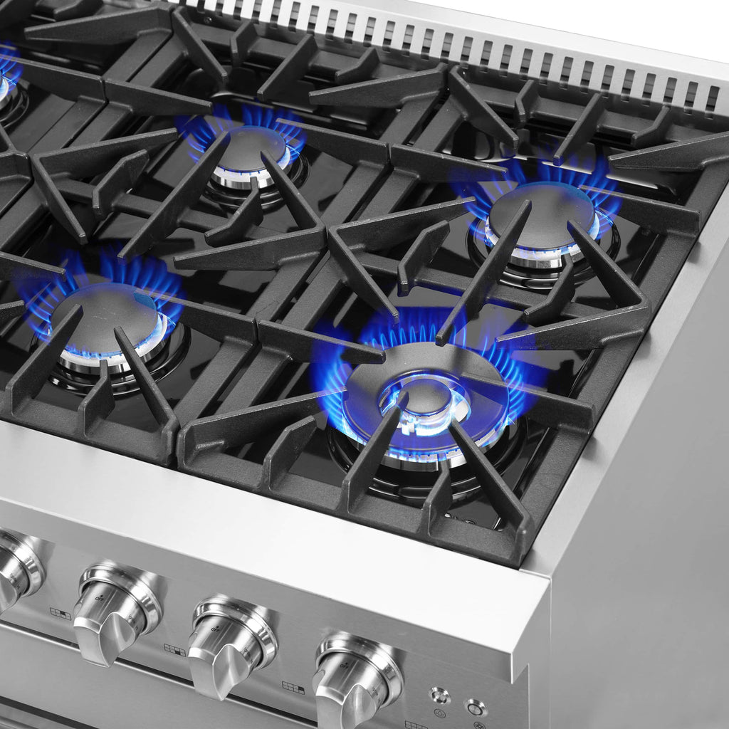 Forno 48-Inch Galiano Gas Range with 8 Gas Burners, 107,000 BTUs, & Fr