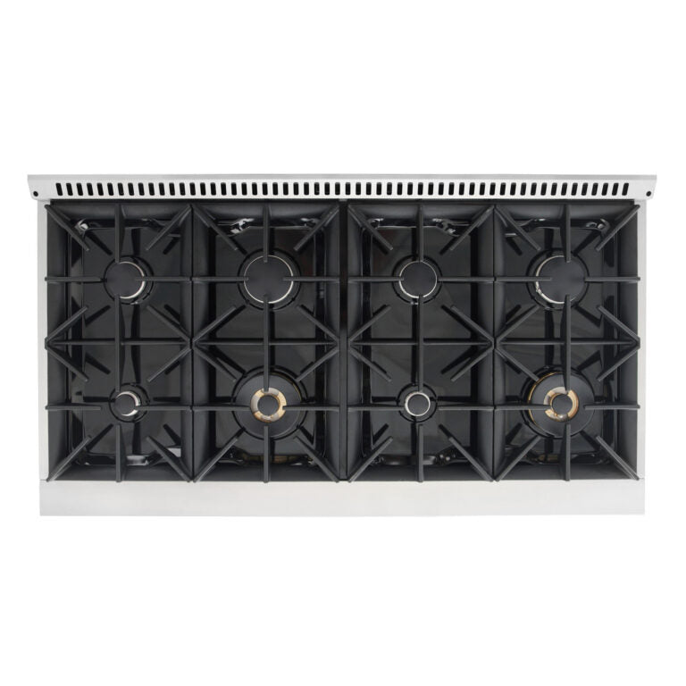 Cosmo Commercial-Style 48 in. 5.5 cu. ft. Double Oven Gas Range with 8